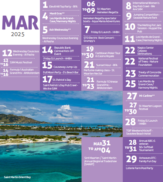 St. Maarten Events Calendar 2025 – Annual Events & Festivals Guide